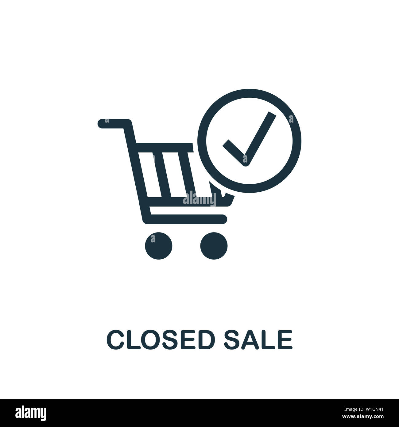Closed Sale icon symbol. Creative sign from crm icons collection ...