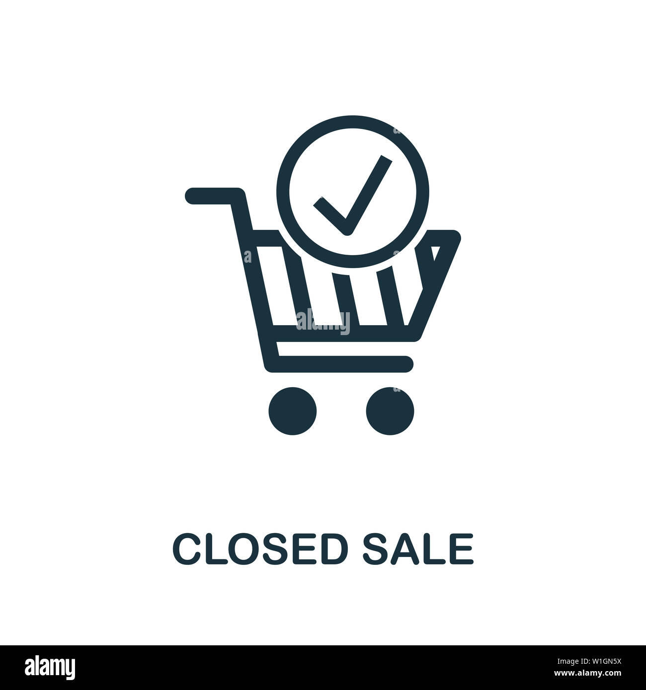 Closed Sale icon symbol. Creative sign from crm icons collection ...