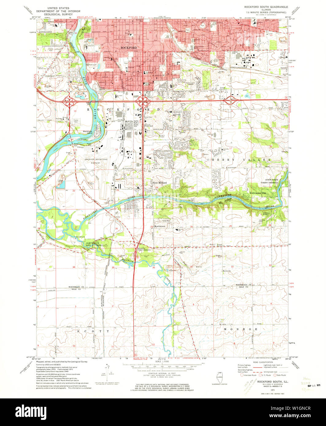 Map of rockford illinois hi-res stock photography and images - Alamy