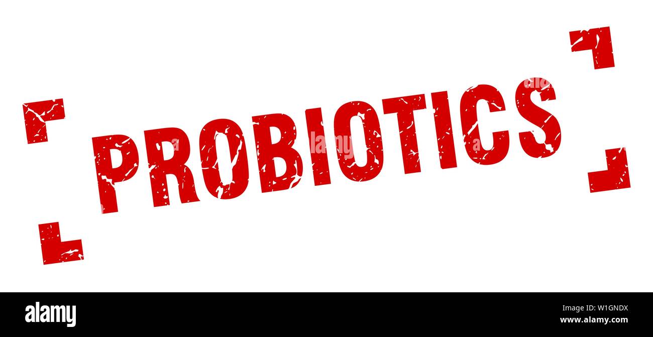 probiotics stamp. probiotics square grunge sign. probiotics Stock ...