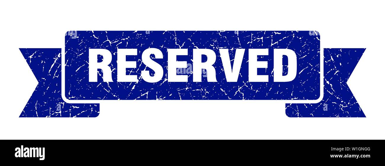 reserved grunge ribbon. reserved sign. reserved banner Stock Vector ...