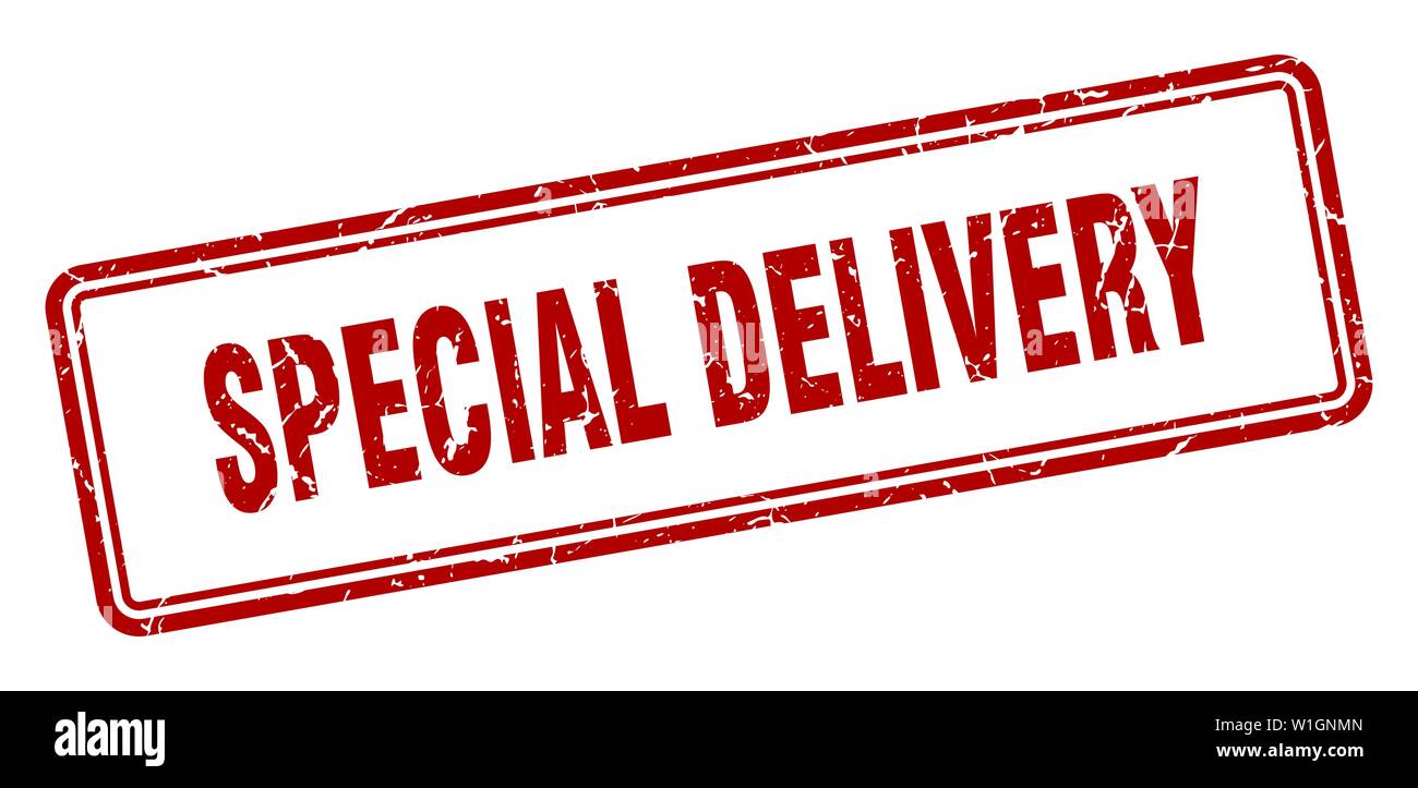 special delivery stamp. special delivery square grunge sign. special ...