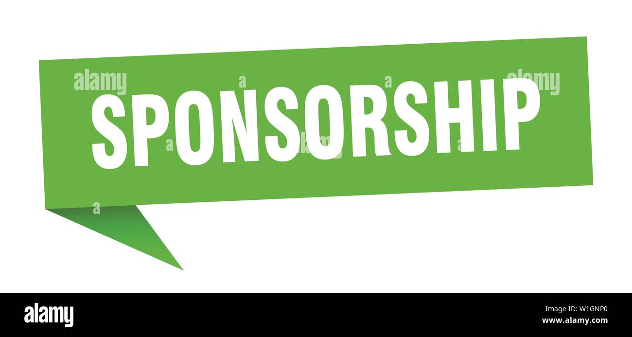 sponsorship speech bubble. sponsorship sign. sponsorship banner Stock ...