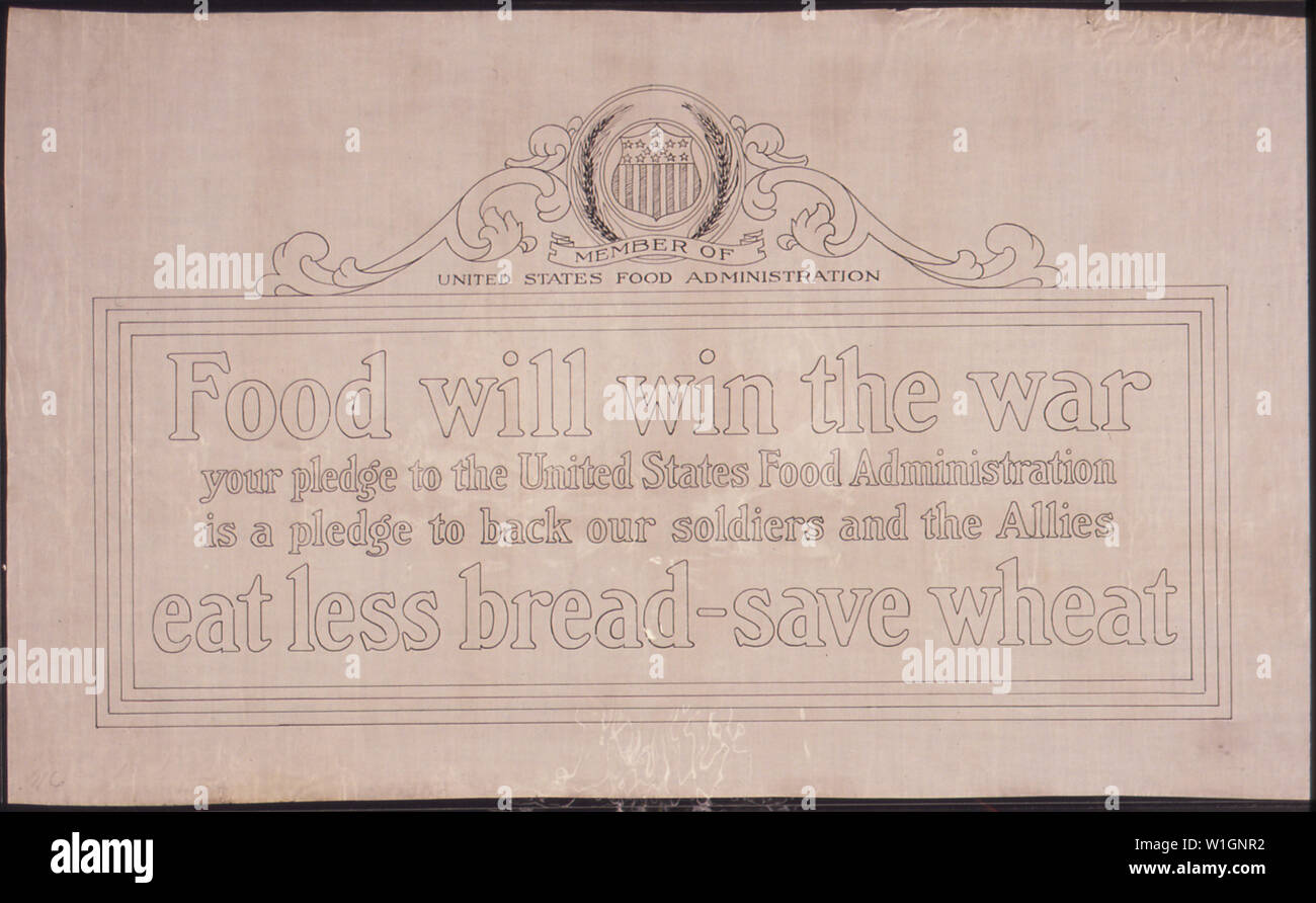 Member of United States Food Administration. Food Will Win The War ...