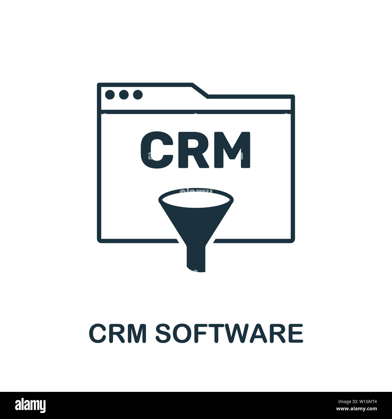 Crm Software icon symbol. Creative sign from crm icons collection ...