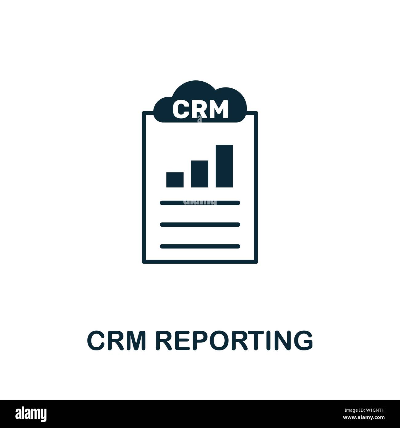 Crm Reporting vector icon symbol. Creative sign from crm icons ... Crm Reporting vector icon symbol. Creative sign from crm icons ...