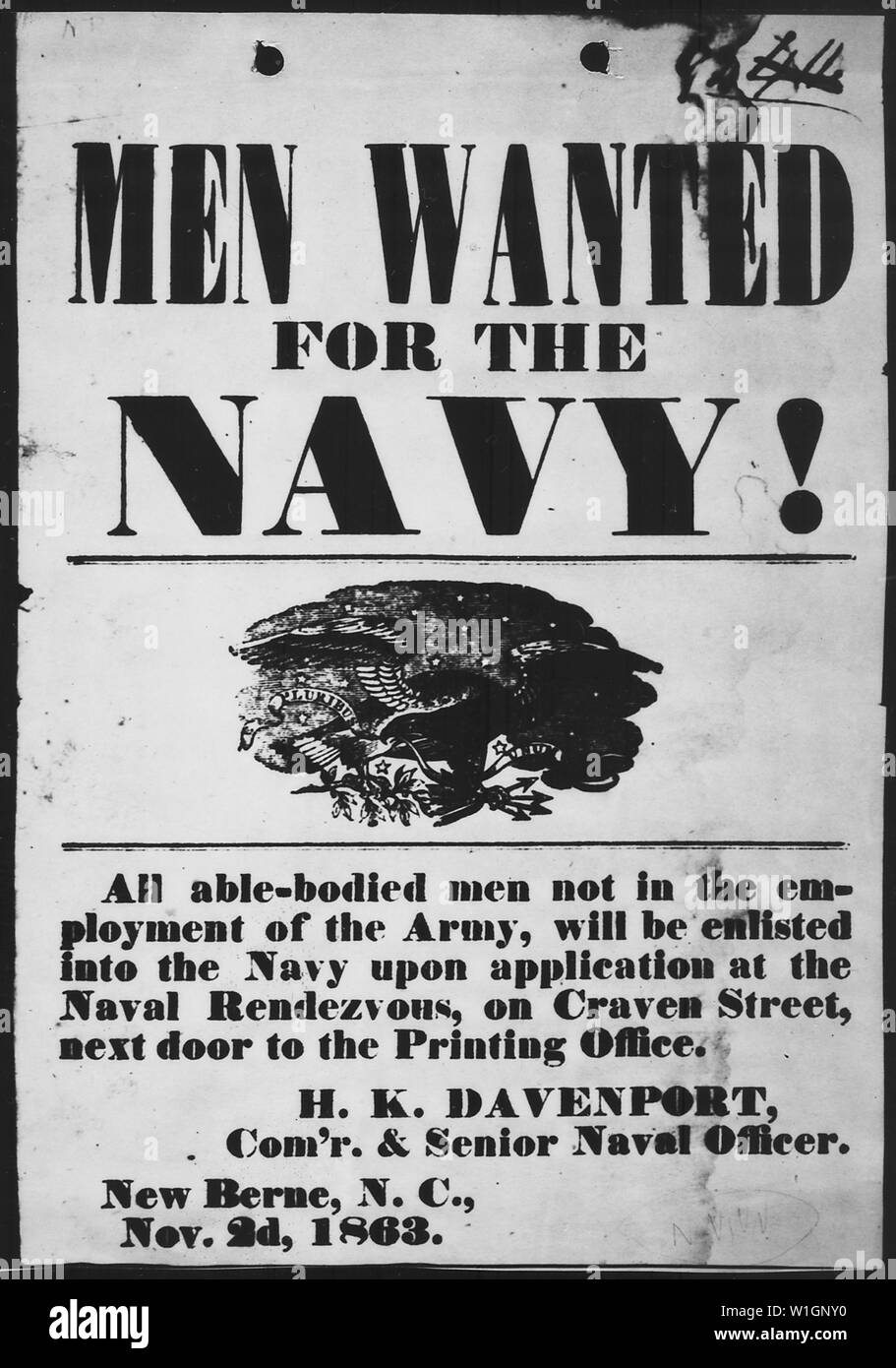 Navy recruiting poster Black and White Stock Photos & Images - Alamy