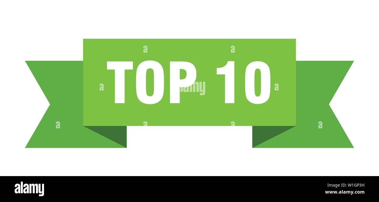 top 10 ribbon. top 10 isolated sign. top 10 banner Stock Vector Image ...