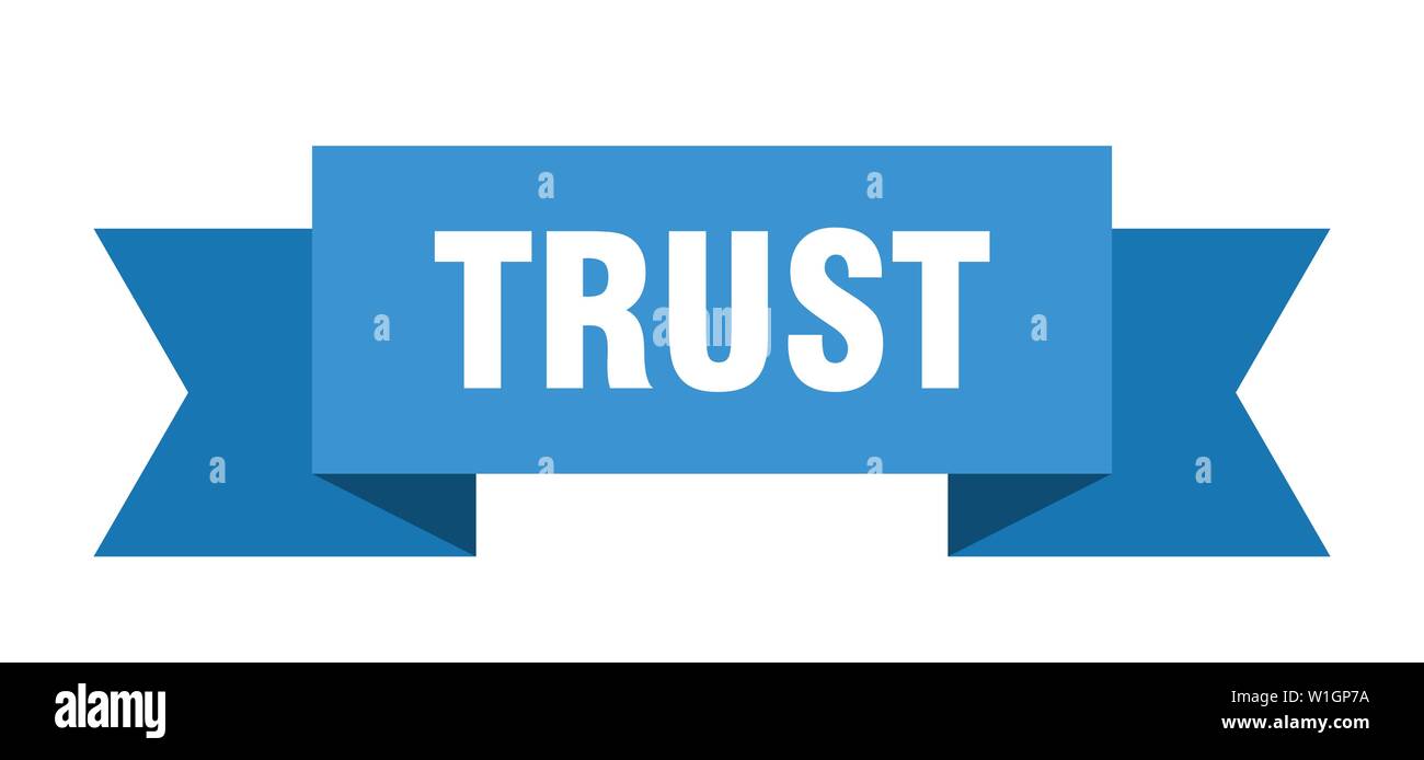 trust ribbon. trust isolated sign. trust banner Stock Vector Image ...