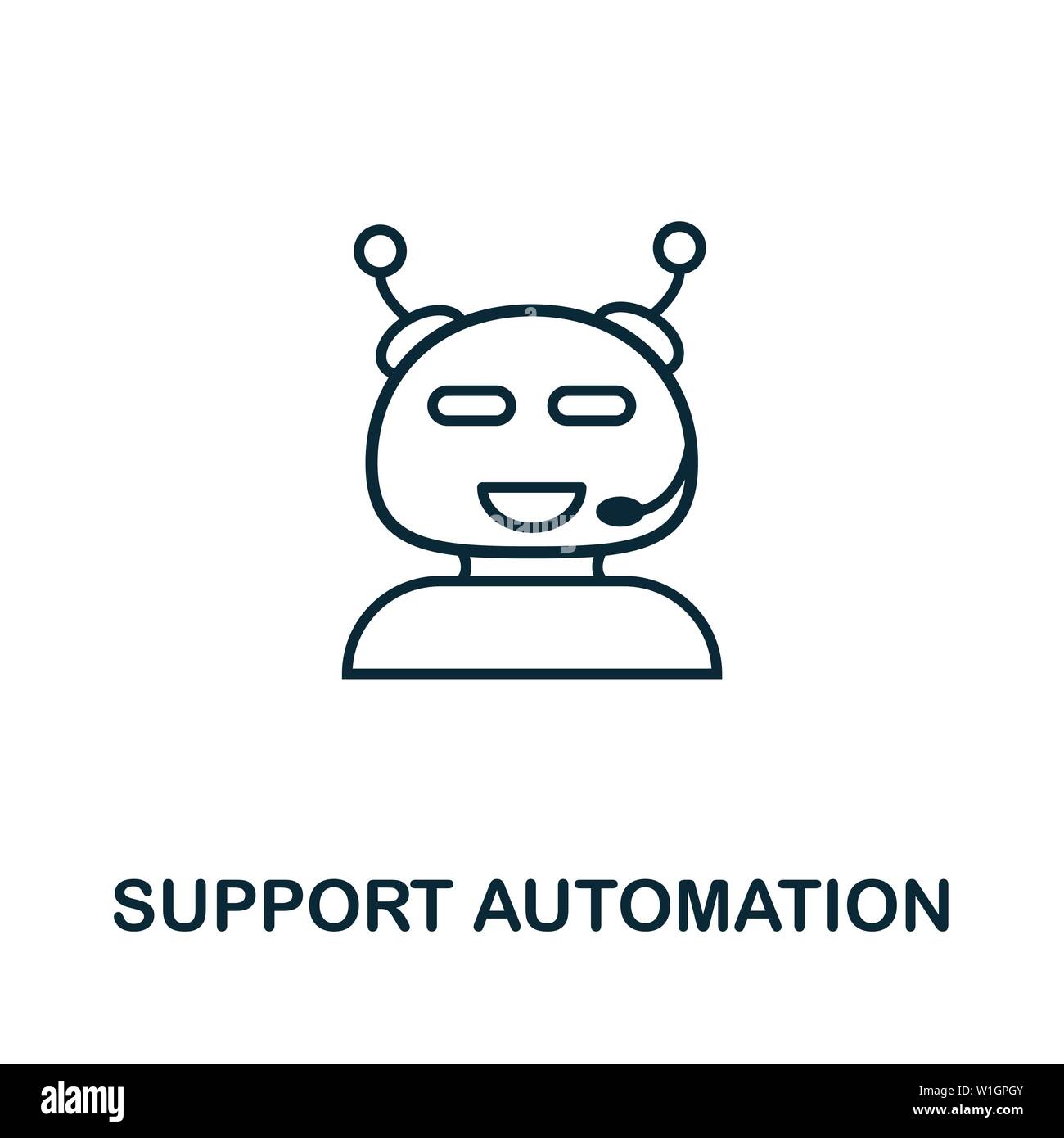 Support Automation vector icon symbol. Creative sign from crm icons ...