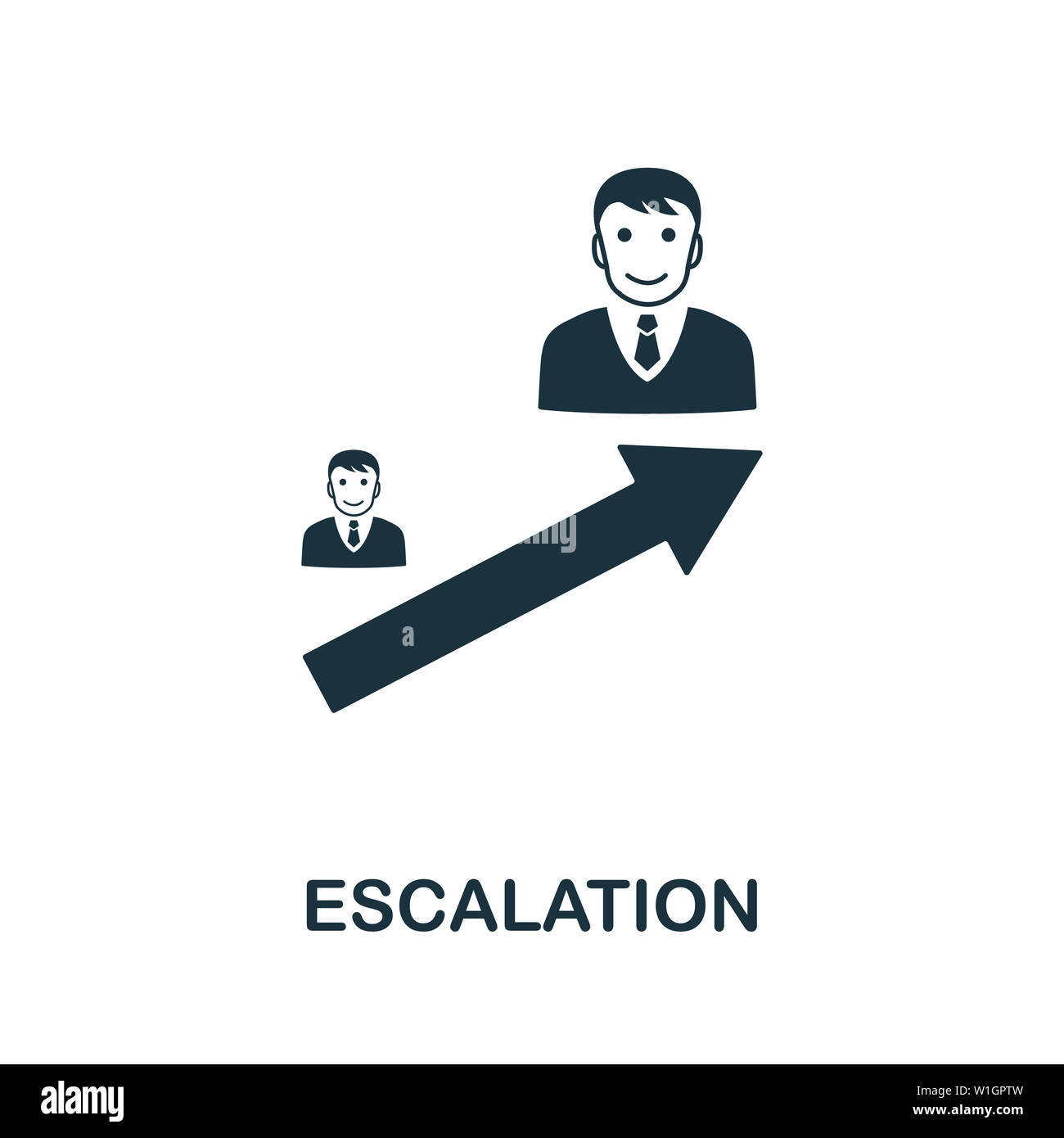Escalation icon symbol. Creative sign from crm icons collection. Filled ...