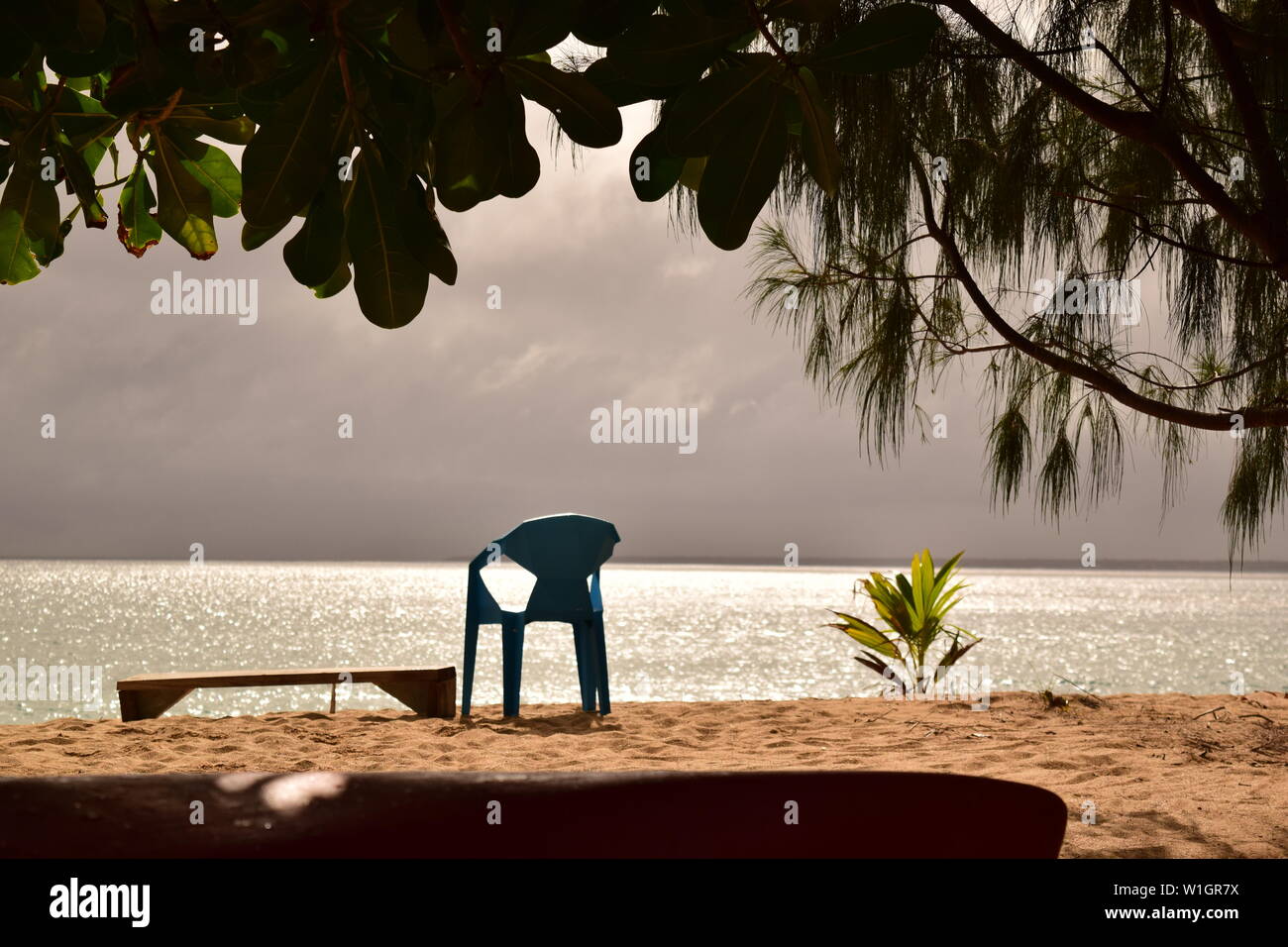 A beach outside a simple beach resort in Ha'apai, Tonga Stock Photo - Alamy