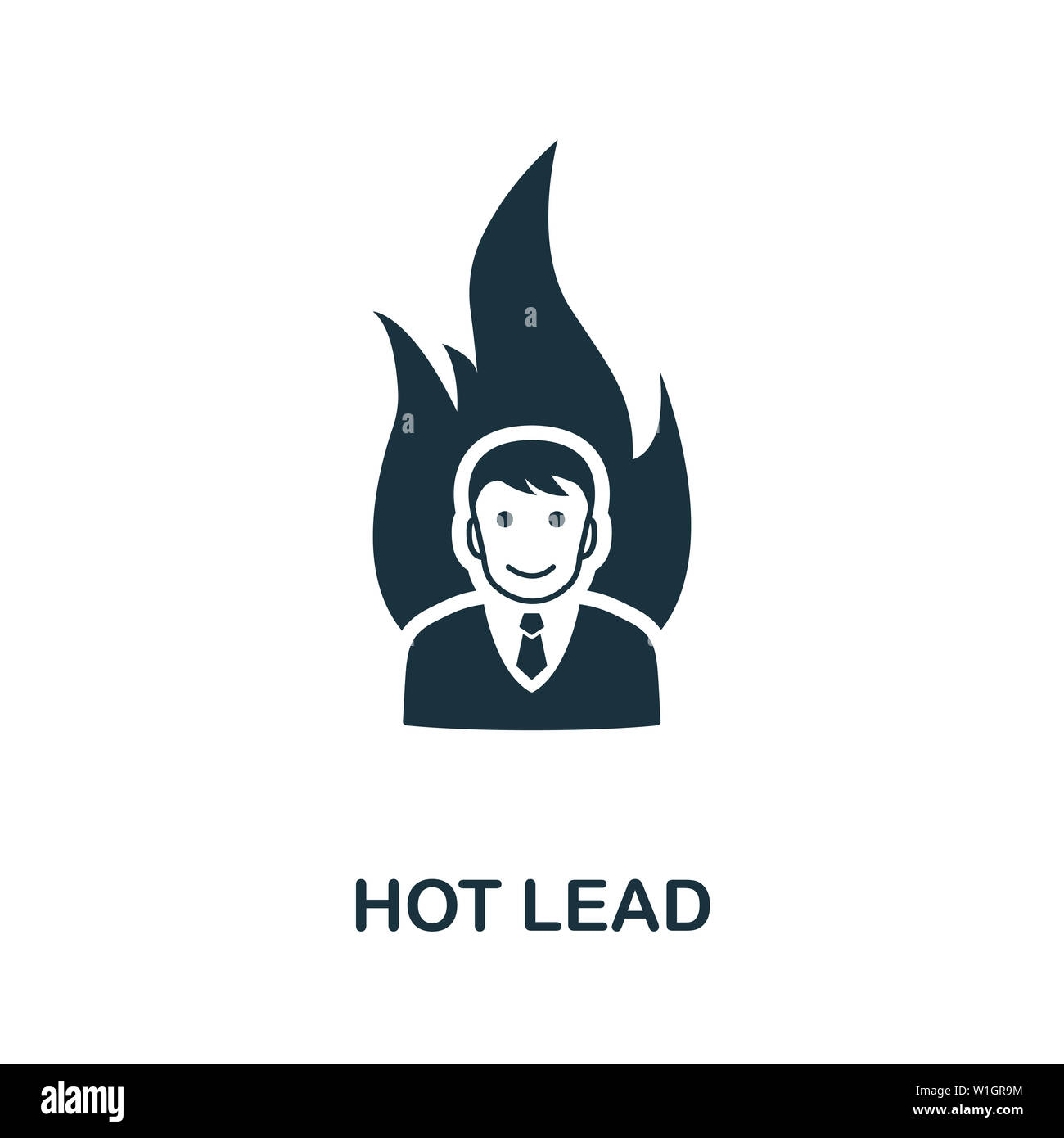 Hot Lead icon symbol. Creative sign from crm icons collection. Filled ...