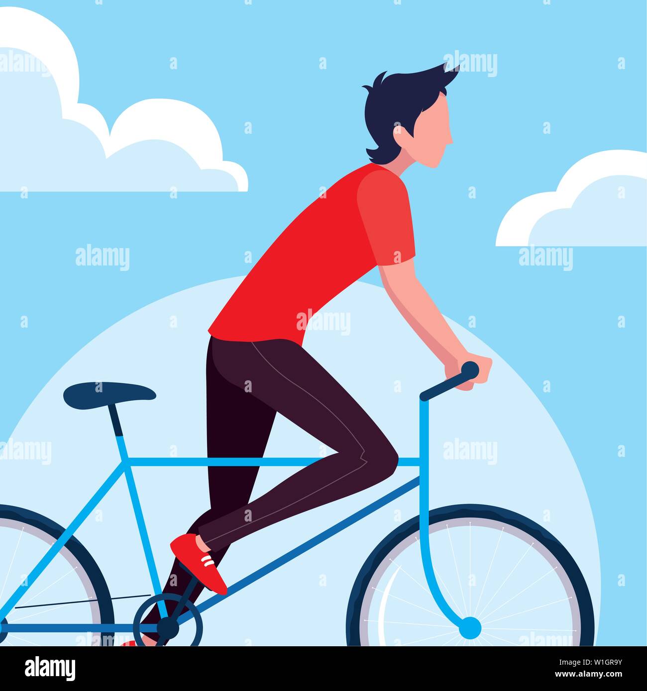 Handsome biker Stock Vector Images - Alamy