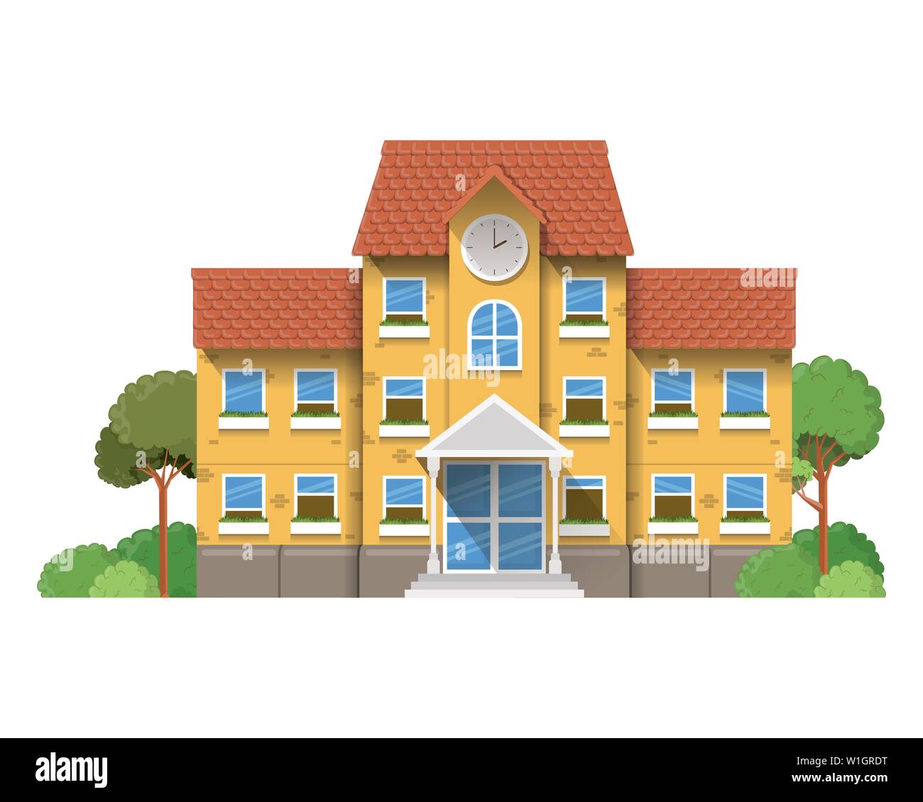 My School Building Clip Art
