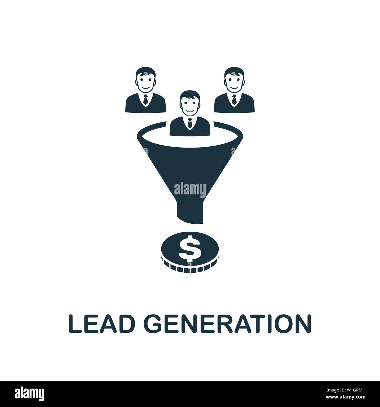 Lead Generation icon symbol. Creative sign from crm icons collection ...