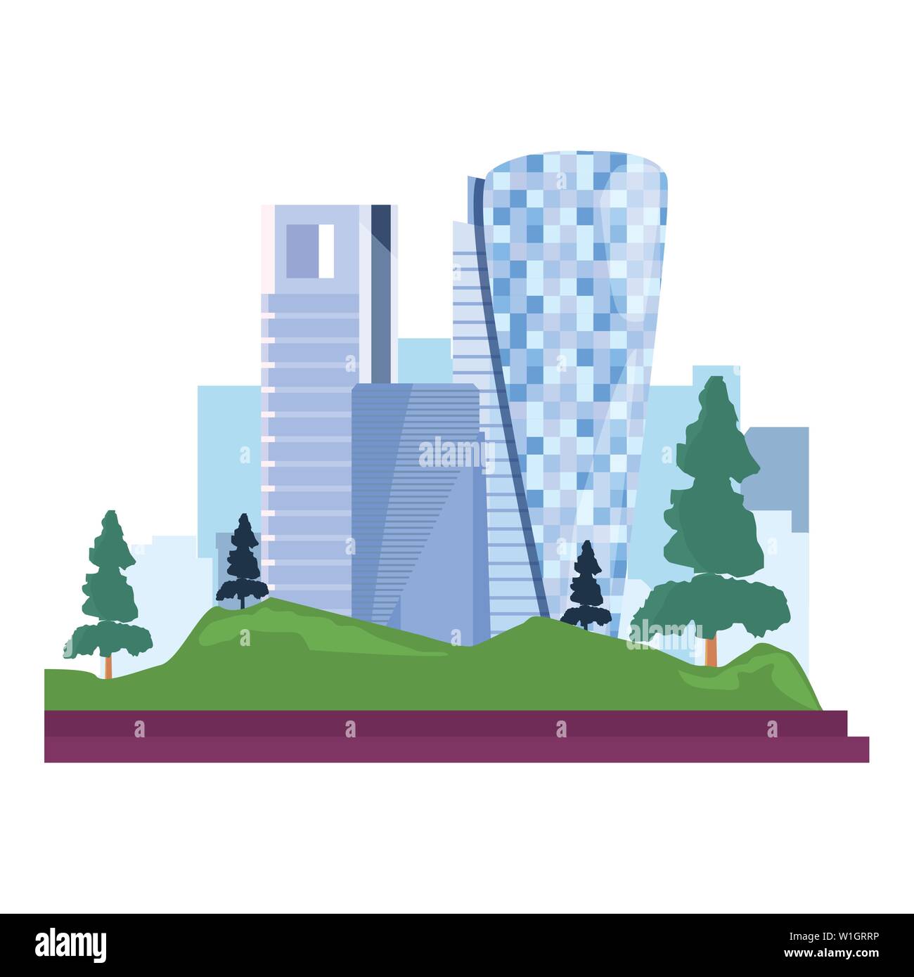 Office buildings tower towers Cut Out Stock Images & Pictures - Alamy