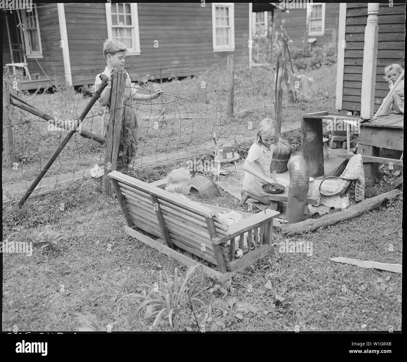 Miners children playing in their front yard. Raven Red Ash Coal Company ...