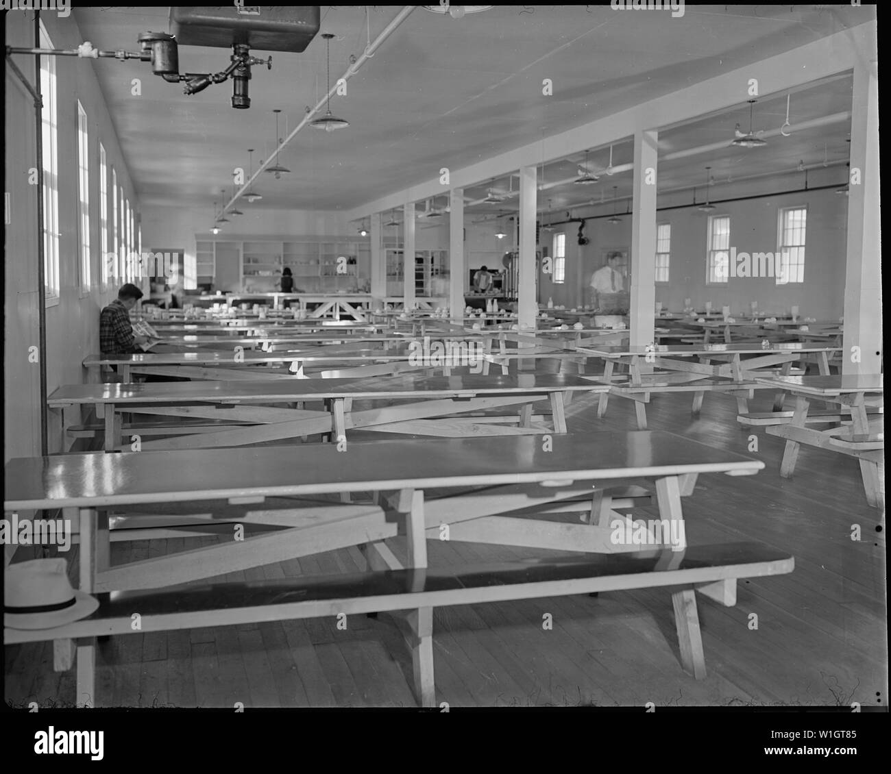 Minidoka Relocation Center. Hospital Series. Mess-hall for patients and ...