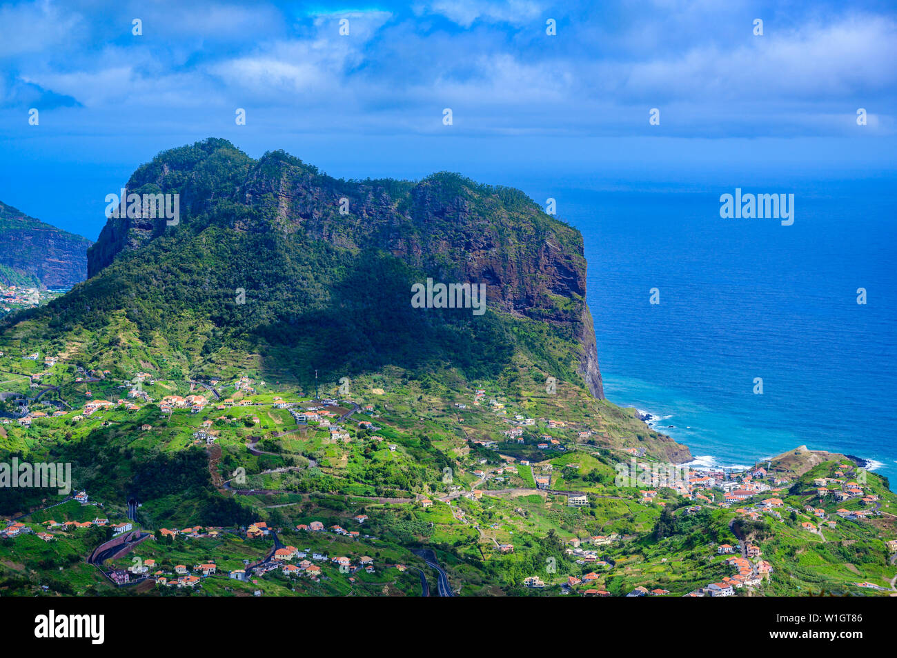 Landscape scenery from Portela Viewpoint - Porto da Cruz at beautiful ...