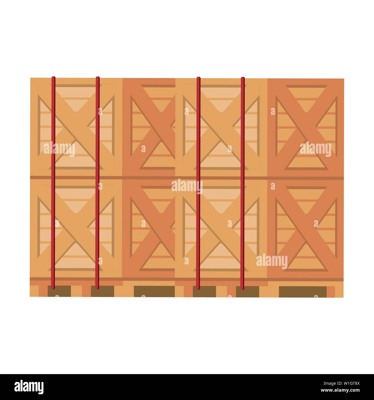 Merchandise wooden boxes piled up Stock Vector Image & Art - Alamy
