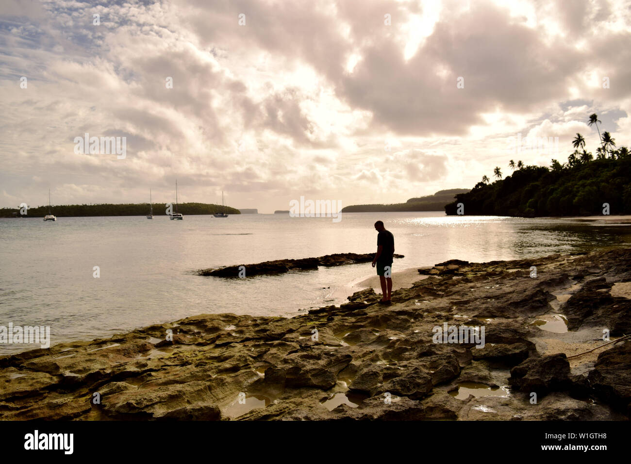 A beautiful sunset on Vavau, Tonga Stock Photo - Alamy