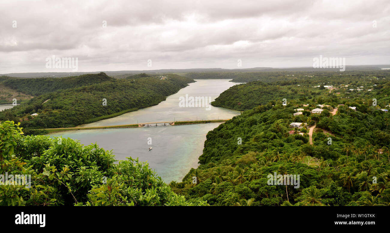 A lookout point overlooking Mt Talau National Park, Vavau Islands Stock ...