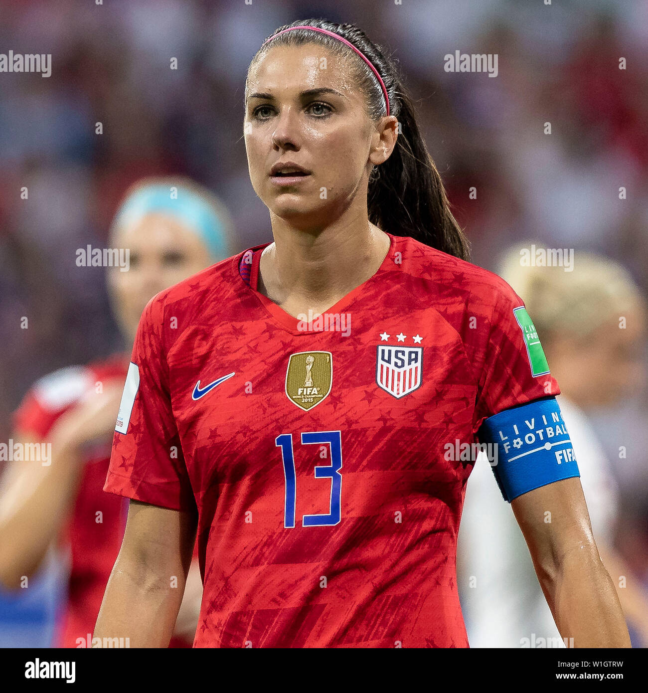 Lyon, France. 02nd July, 2019. Alex Morgan of the United States during ...