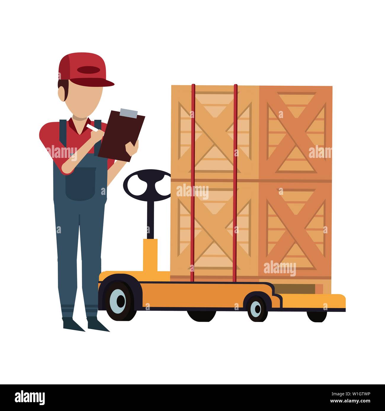 Warehouse worker logistics job concept Stock Vector Image & Art - Alamy