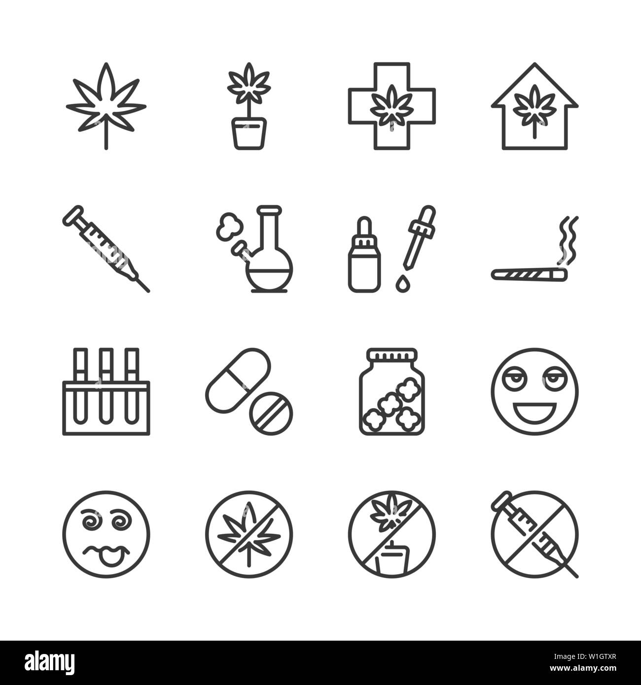 Cannabis plant bottle cbd Stock Vector Images - Alamy