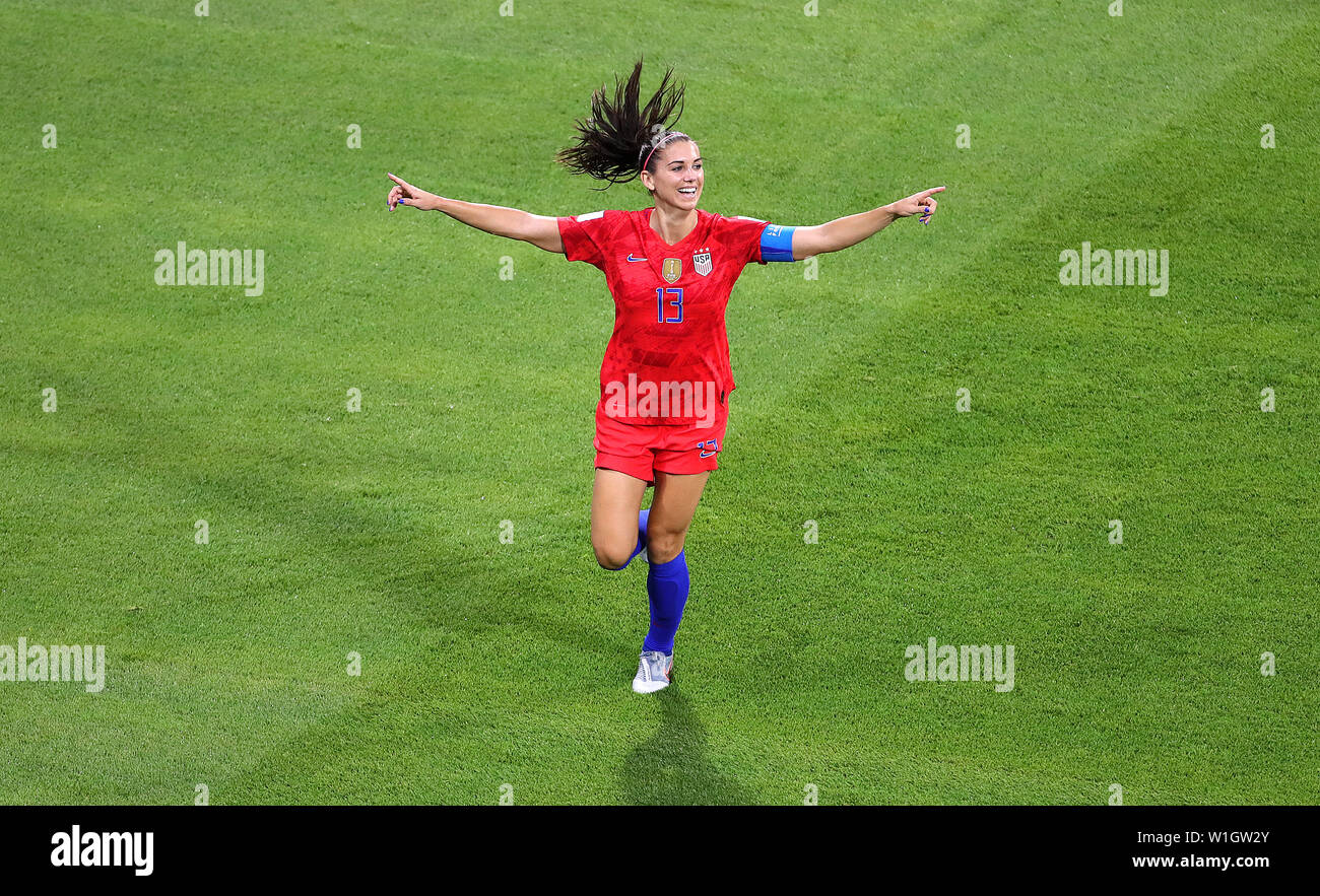Usas alex morgan celebrates scoring hi-res stock photography and images ...