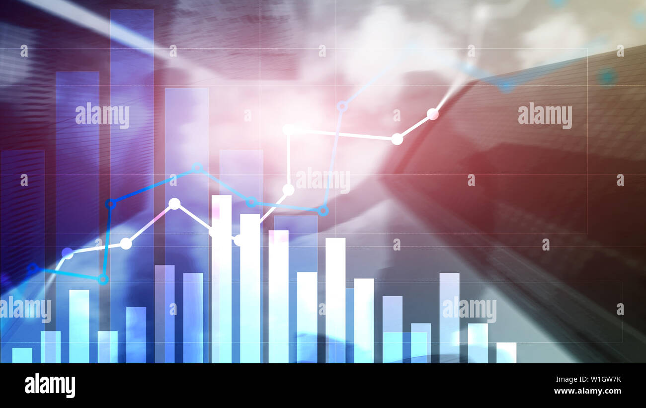Financial Growth Graph. Sales Increase, Marketing Strategy Concept