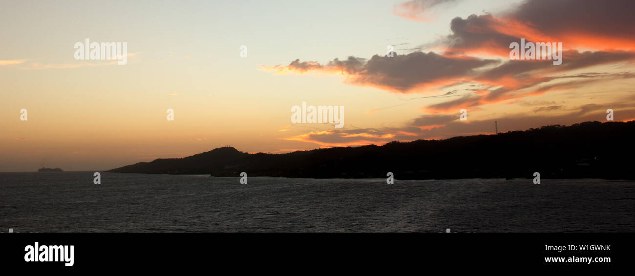 seashore evening landscape sea dawn Stock Photo - Alamy