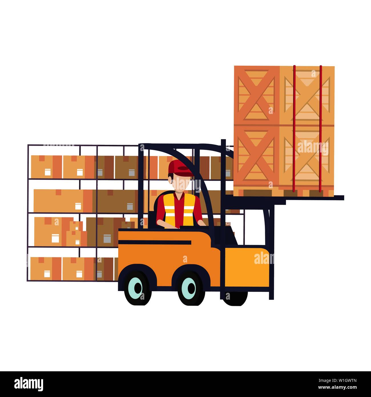 Job logistics profession warehouse Stock Vector Images - Alamy