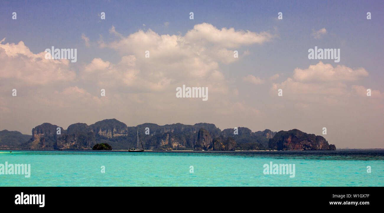 travel beach water landscape sky Stock Photo - Alamy