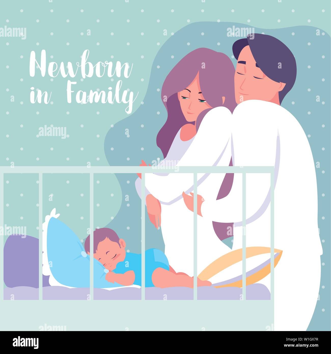 Happy family father son sleeping Stock Vector Images - Alamy