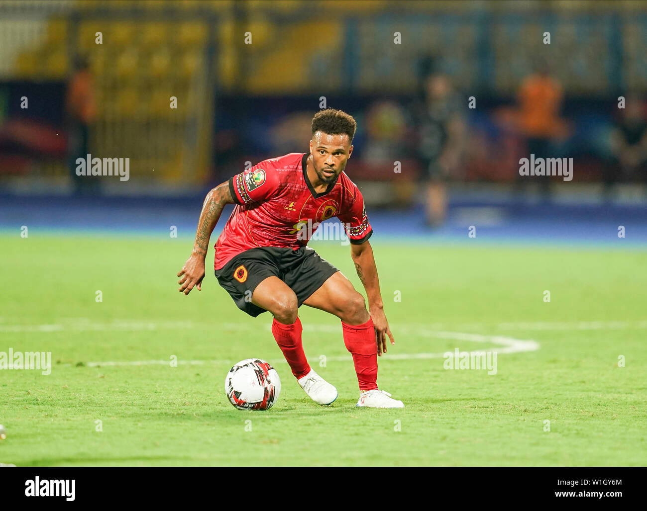 Ismailia, Egypt. 2nd July, 2019. Alfredo Kulembe Ribeiro of Angola ...