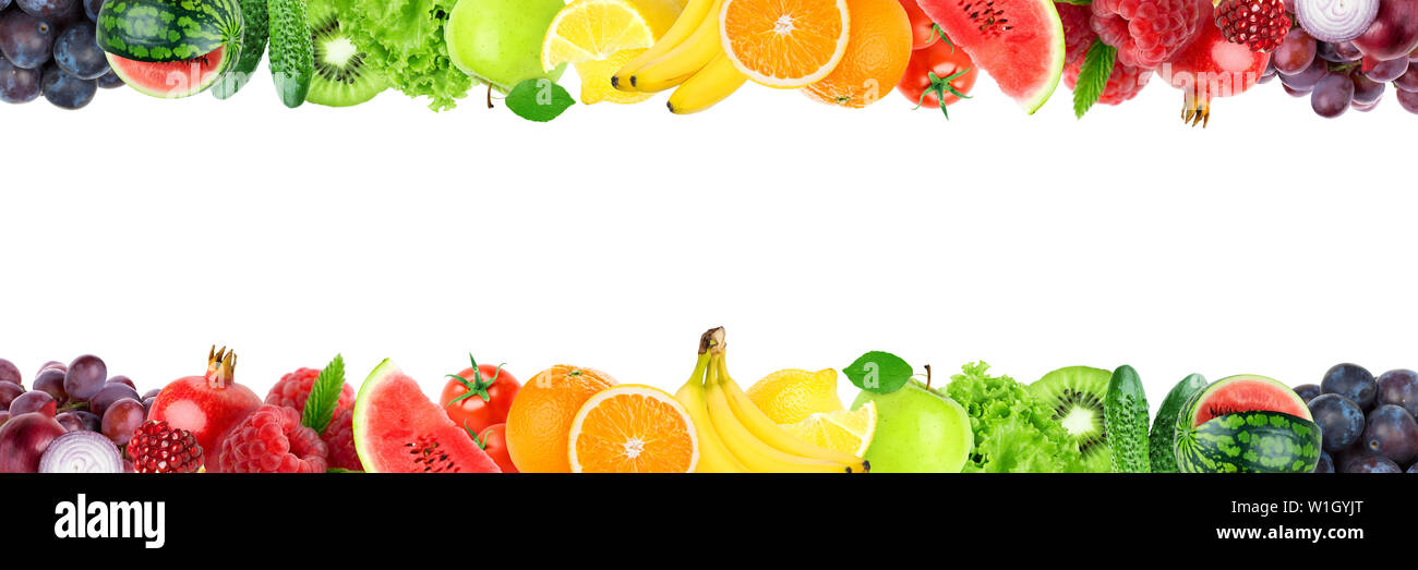 Mixed color fruits and vegetables Stock Photo - Alamy