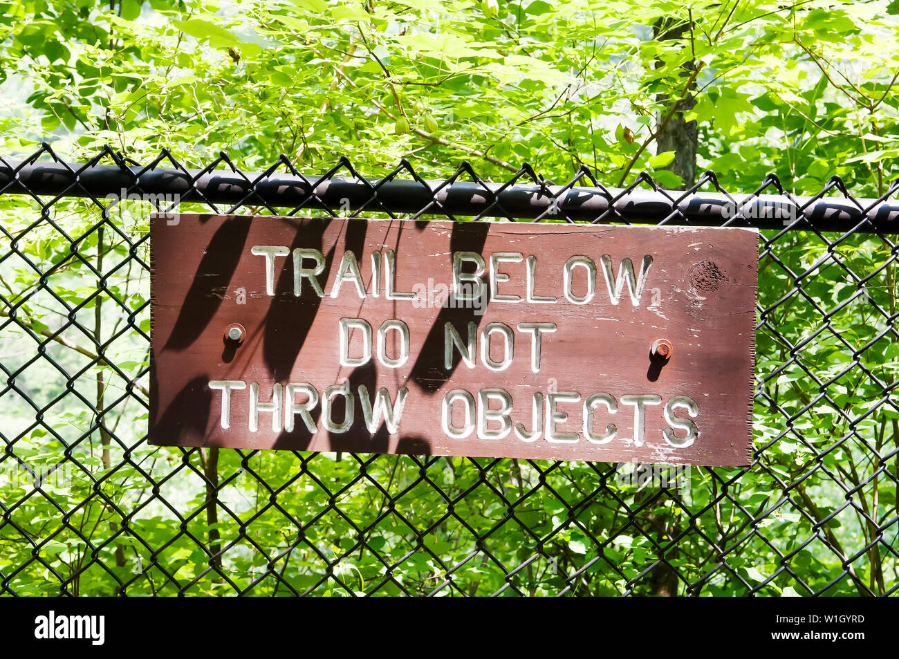 Wooden warning sign on fence hi-res stock photography and images - Alamy