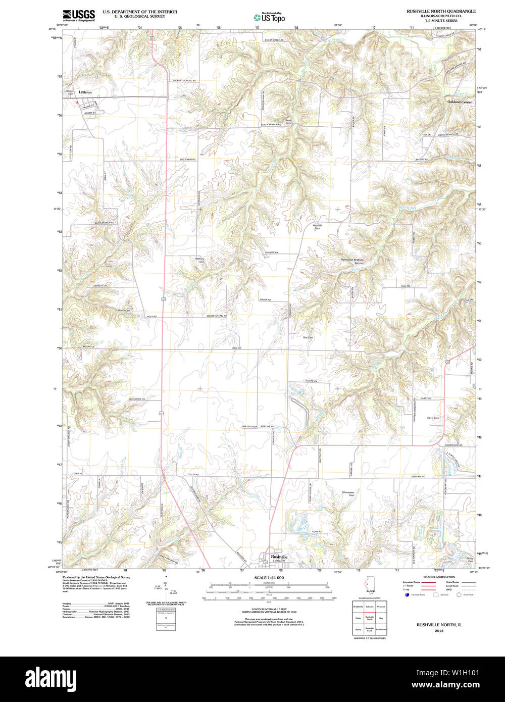 Map of rushville hi-res stock photography and images - Alamy