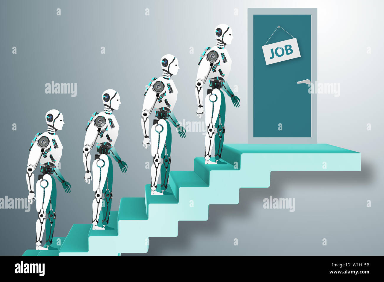 3d rendering office robots hi-res stock photography and images - Alamy