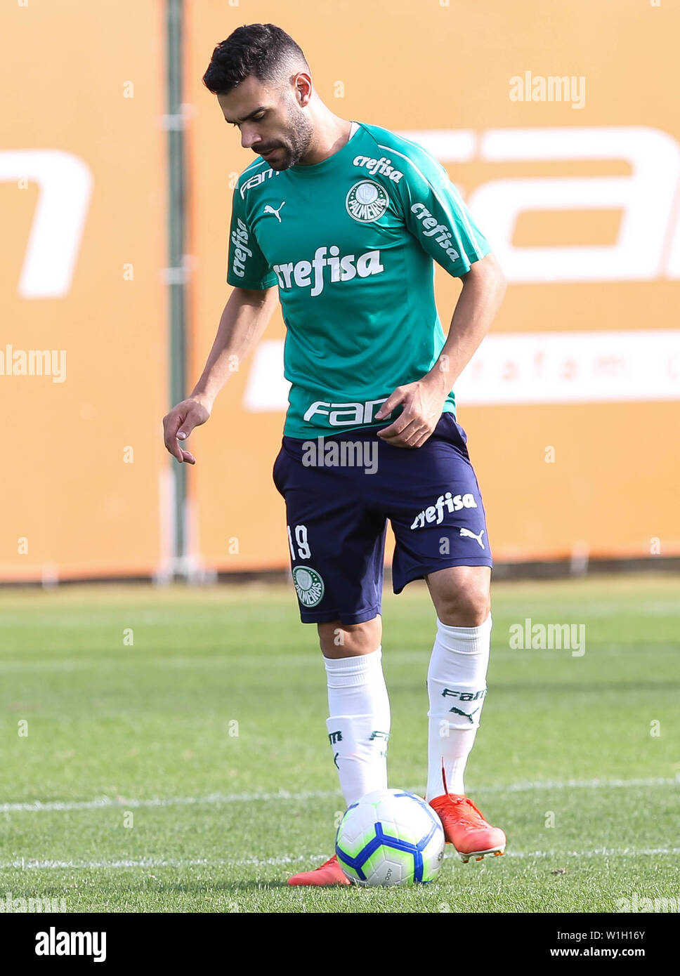SÃO PAULO, SP - 02.07.2019: TRAINING OF THE PALMEIRAS - The player Bruno Henrique, from SE ...