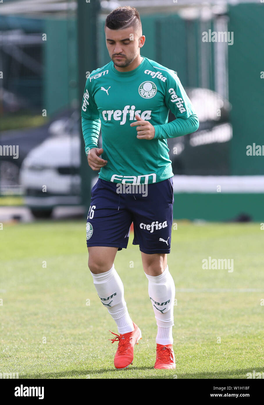 SÃO PAULO, SP - 02.07.2019: TRAINING OF THE PALMEIRAS - The player ...