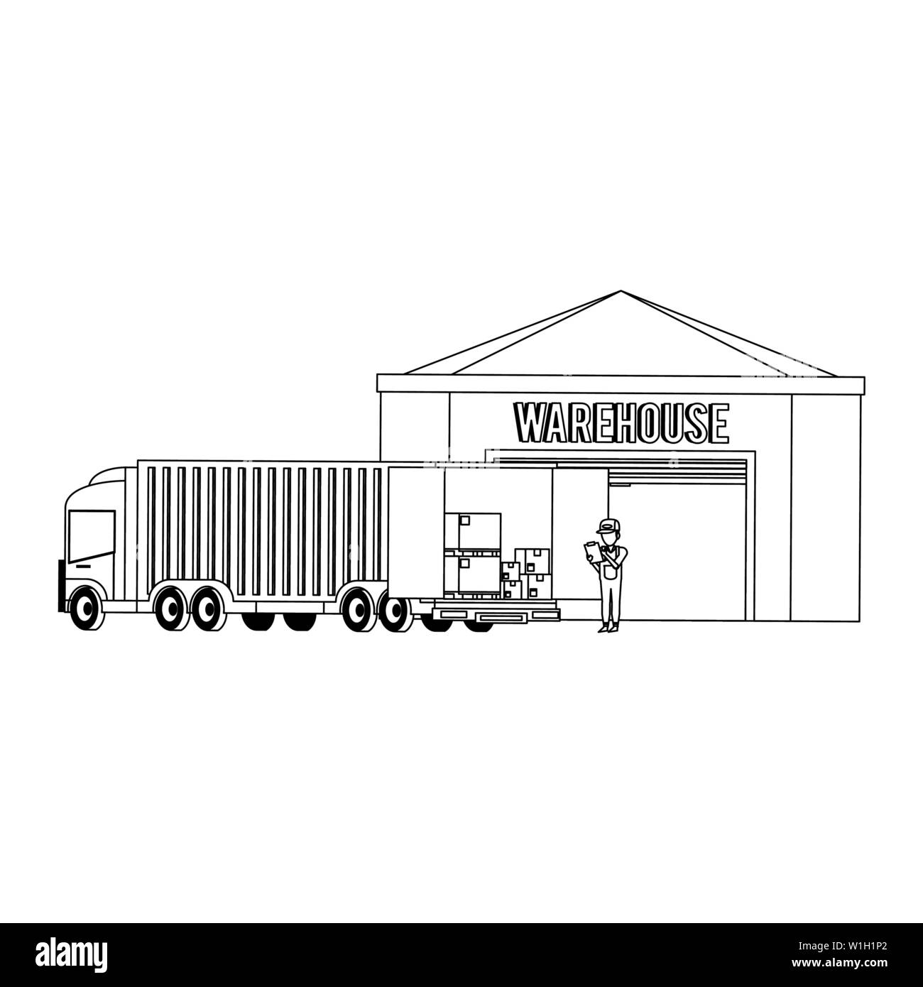 Job logistics profession warehouse Stock Vector Images - Alamy