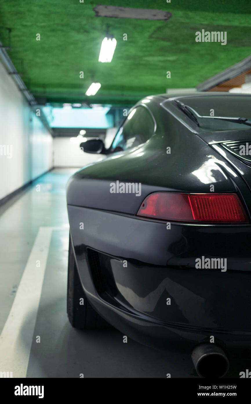 Seoul, South Korea - 11/03/18: tuning black Porsche 911 rear view ...
