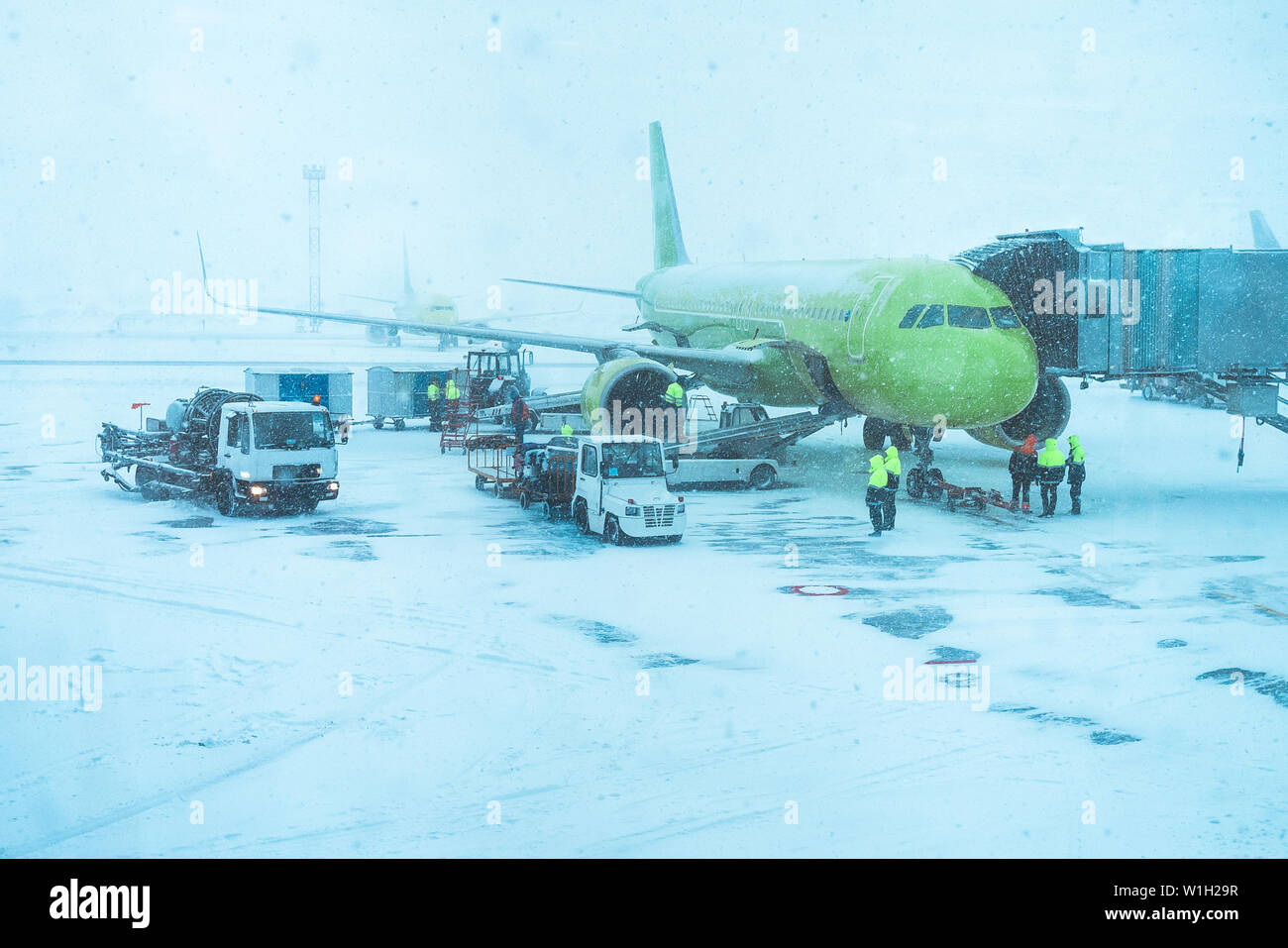 maintenance of green transport aircraft in snowy weather. preparation ...