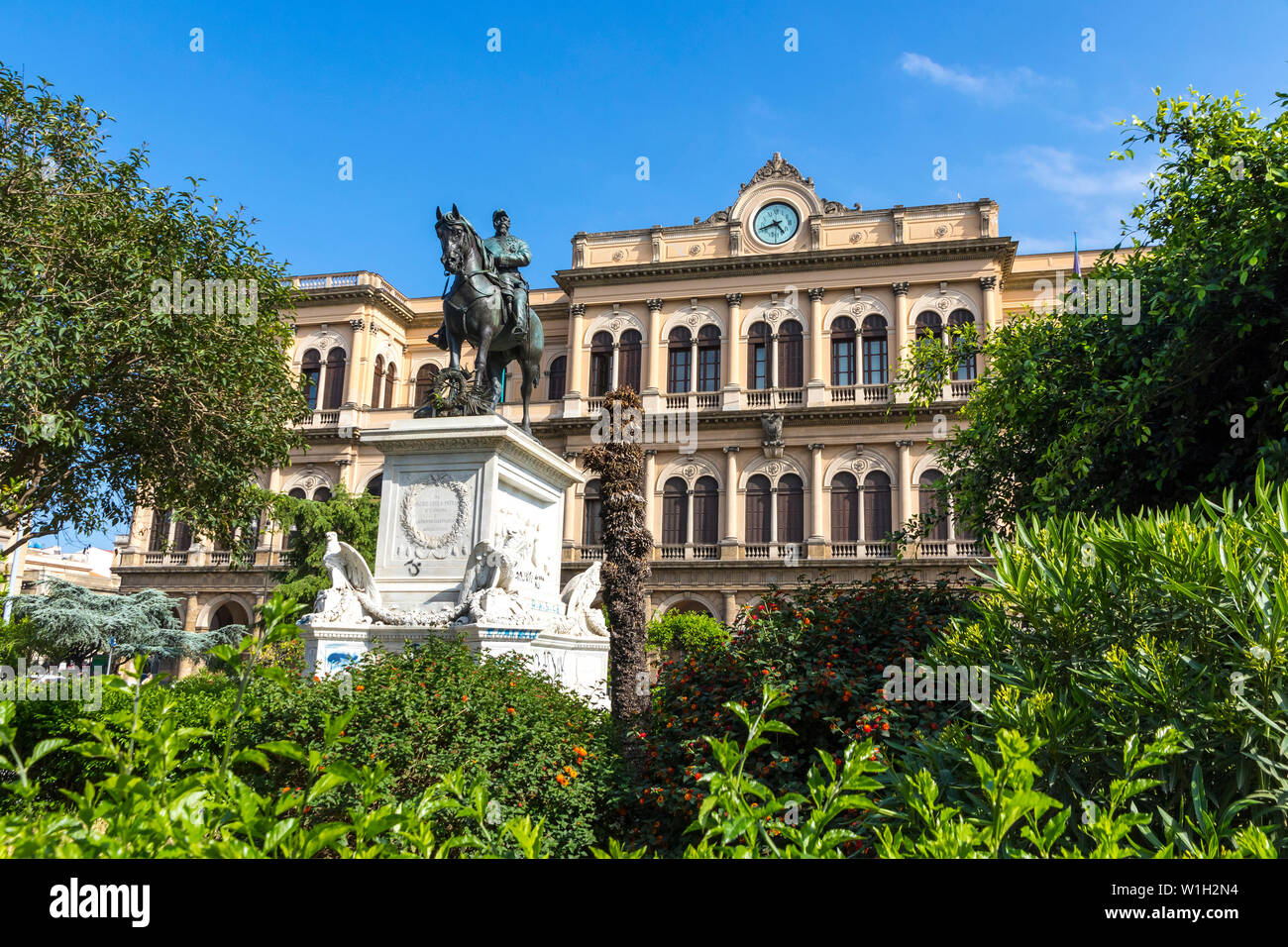 Palermo, Italy - May 9, 2018: Facade of Building of Palermo Centrale ...