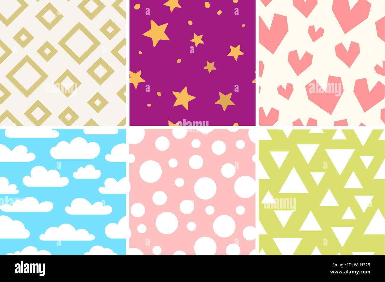 Vector seamless pattern clouds hi-res stock photography and images - Alamy