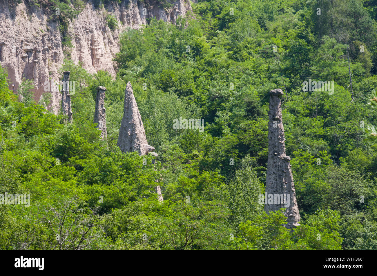The natural pyramids, created by erosion, that can be found in ...