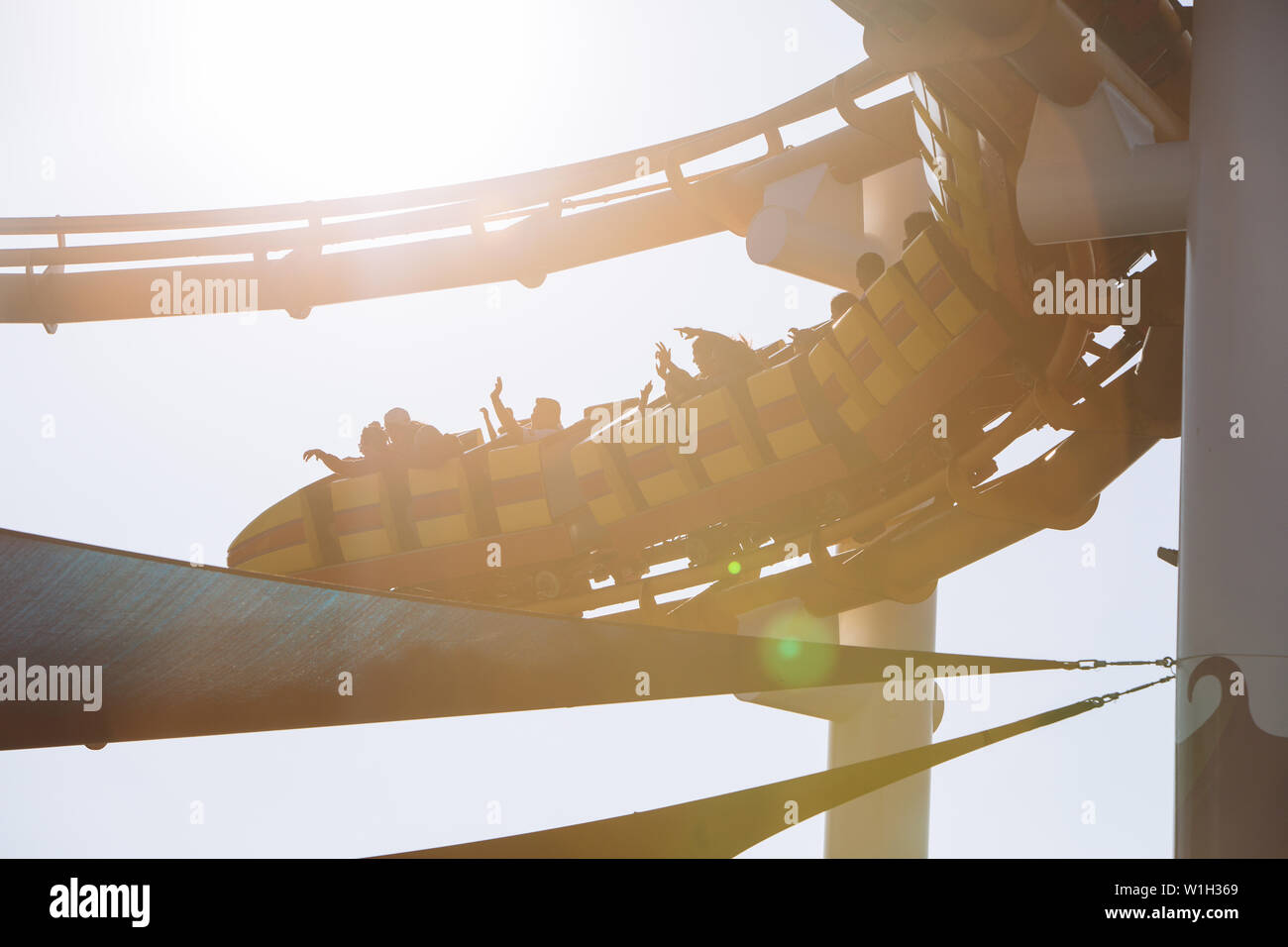West Coaster, steel roller coaster ride in Pacific Park Santa Monica ...